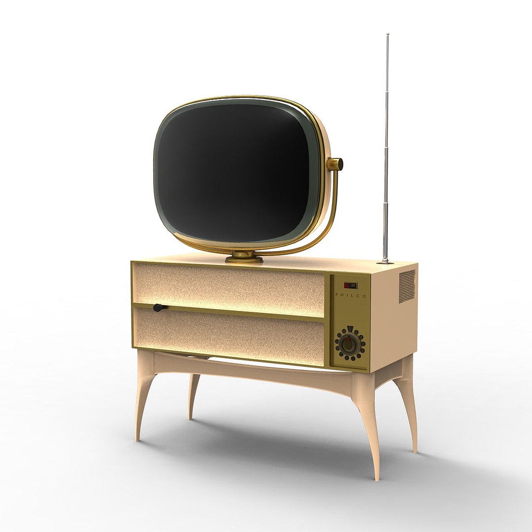3dsmax vintage television predicta