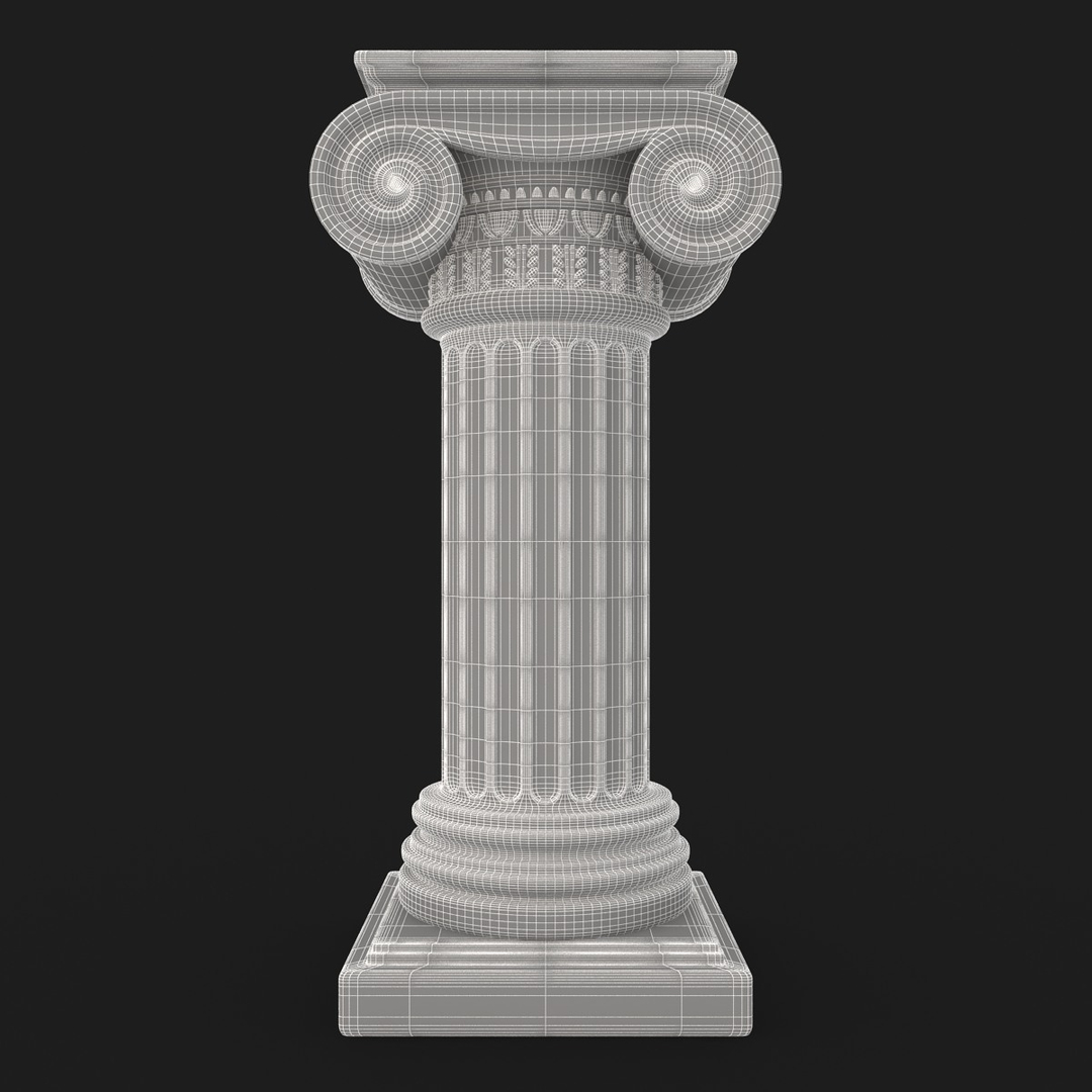 3d Column 04 Brown