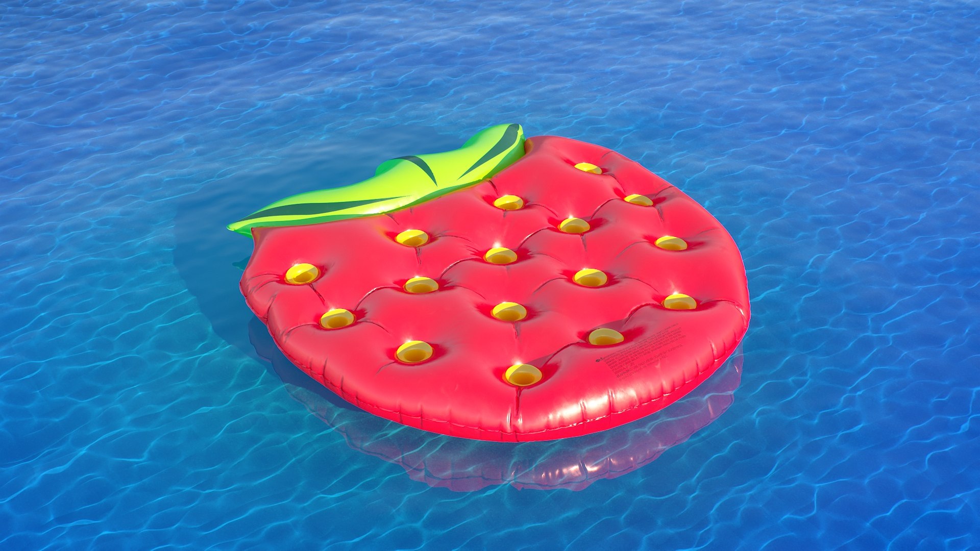 Inflatable strawberry swimming pool float 3D model - TurboSquid 1774072
