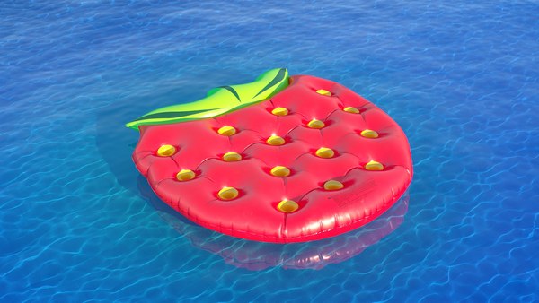 Inflatable strawberry swimming pool float 3D model - TurboSquid 1774072