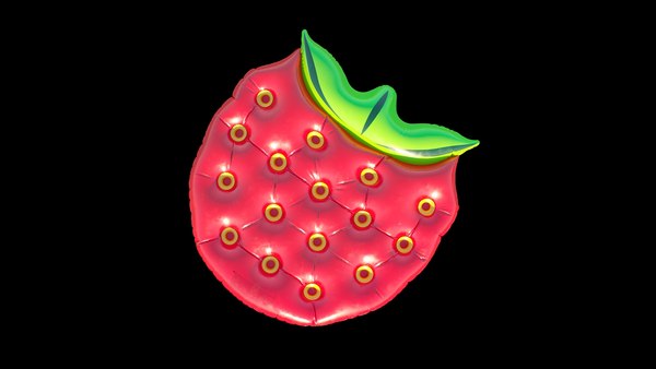 Inflatable strawberry swimming pool float 3D model - TurboSquid 1774072