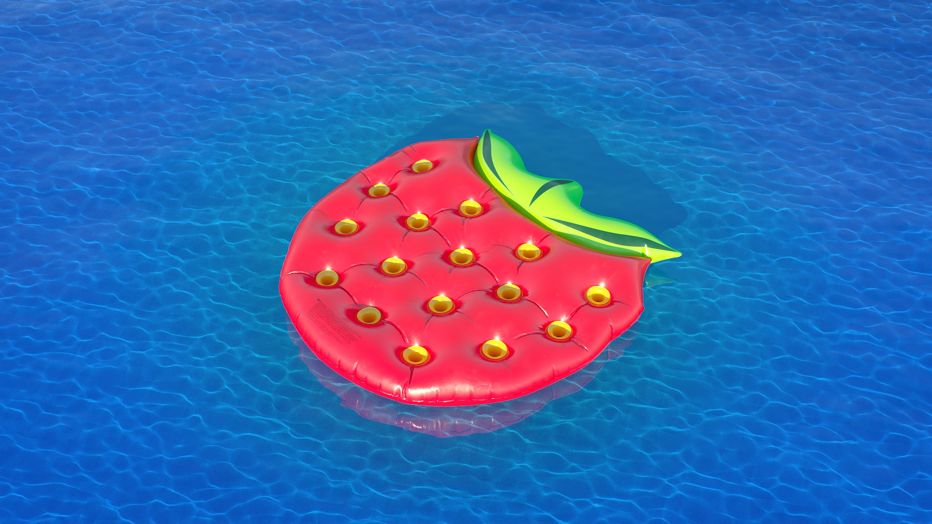 Inflatable strawberry swimming pool float 3D model - TurboSquid 1774072