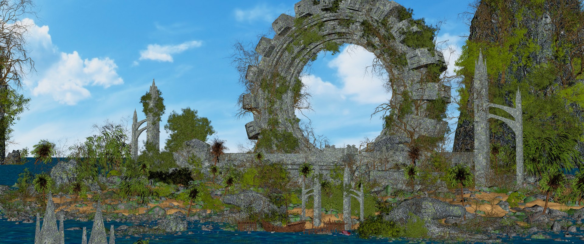 Ancient StarGate Environment 3D Model - TurboSquid 2202713