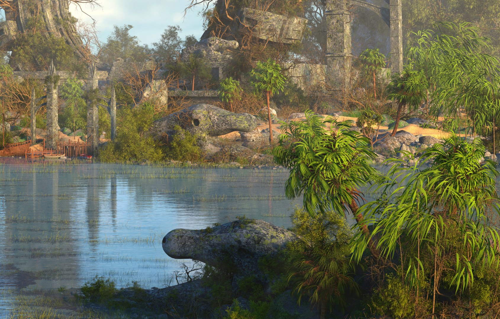 Ancient StarGate Environment 3D Model - TurboSquid 2202713