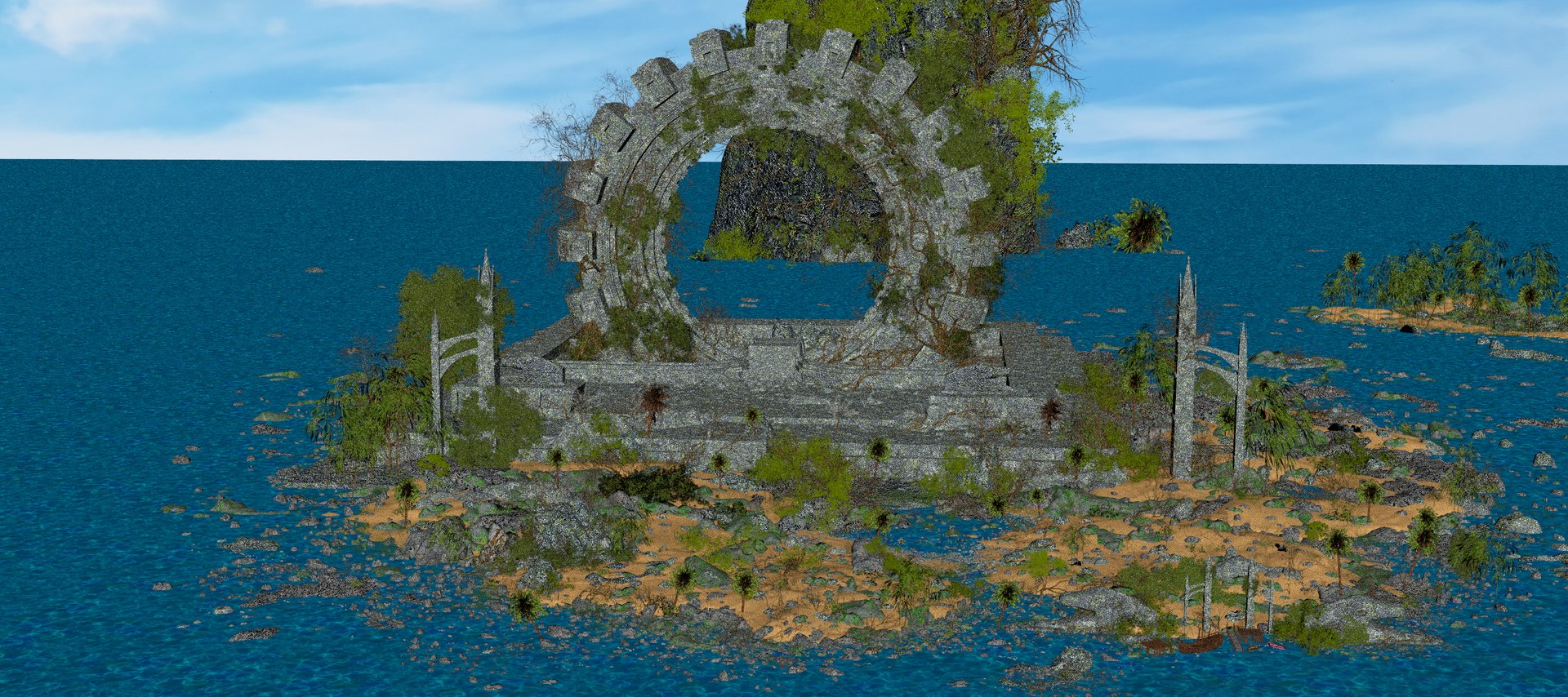 Ancient StarGate Environment 3D Model - TurboSquid 2202713