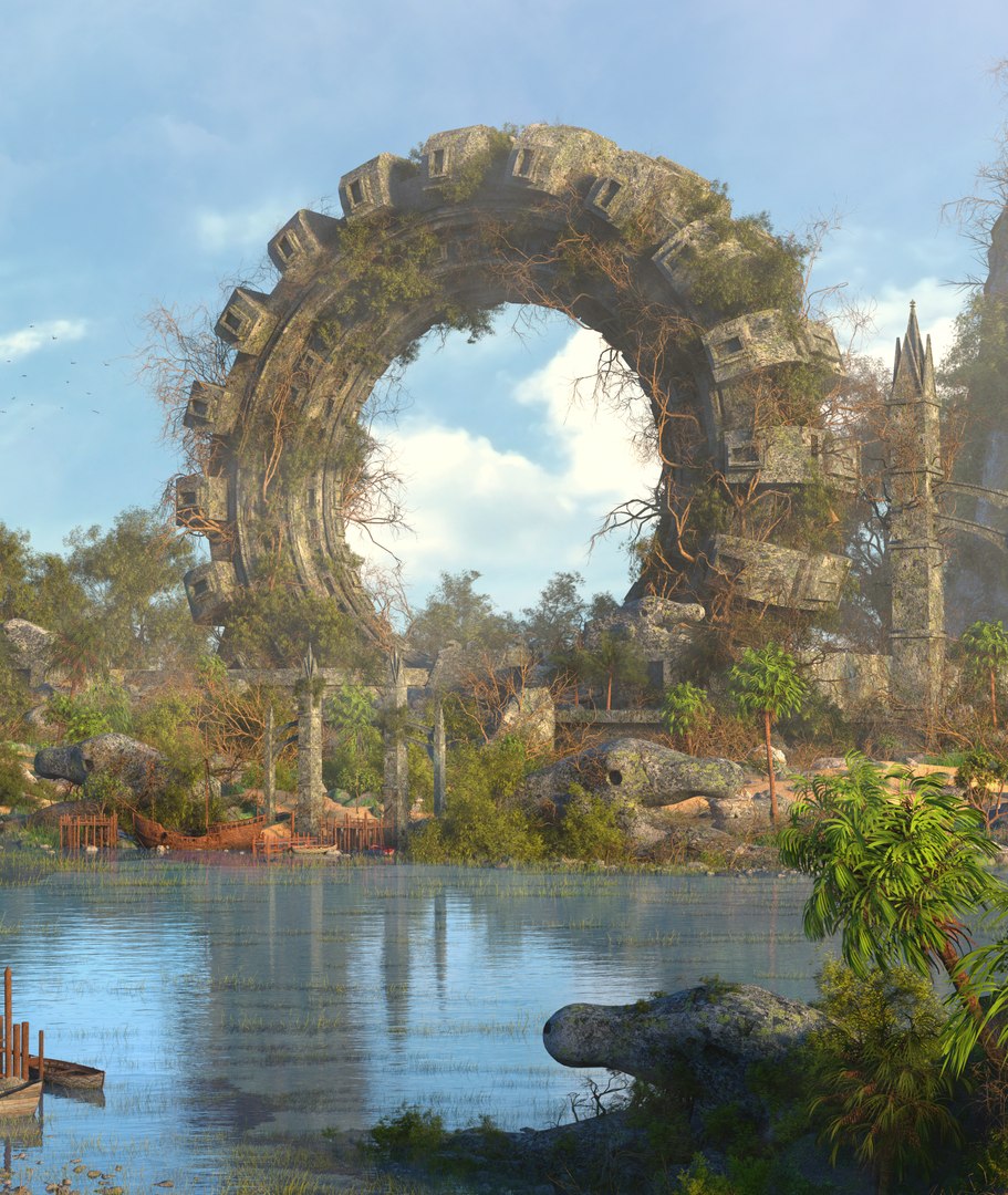 Ancient StarGate Environment 3D Model - TurboSquid 2202713