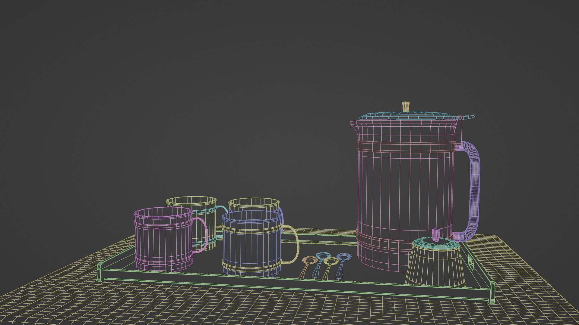 3D Tea set - TurboSquid 1916383