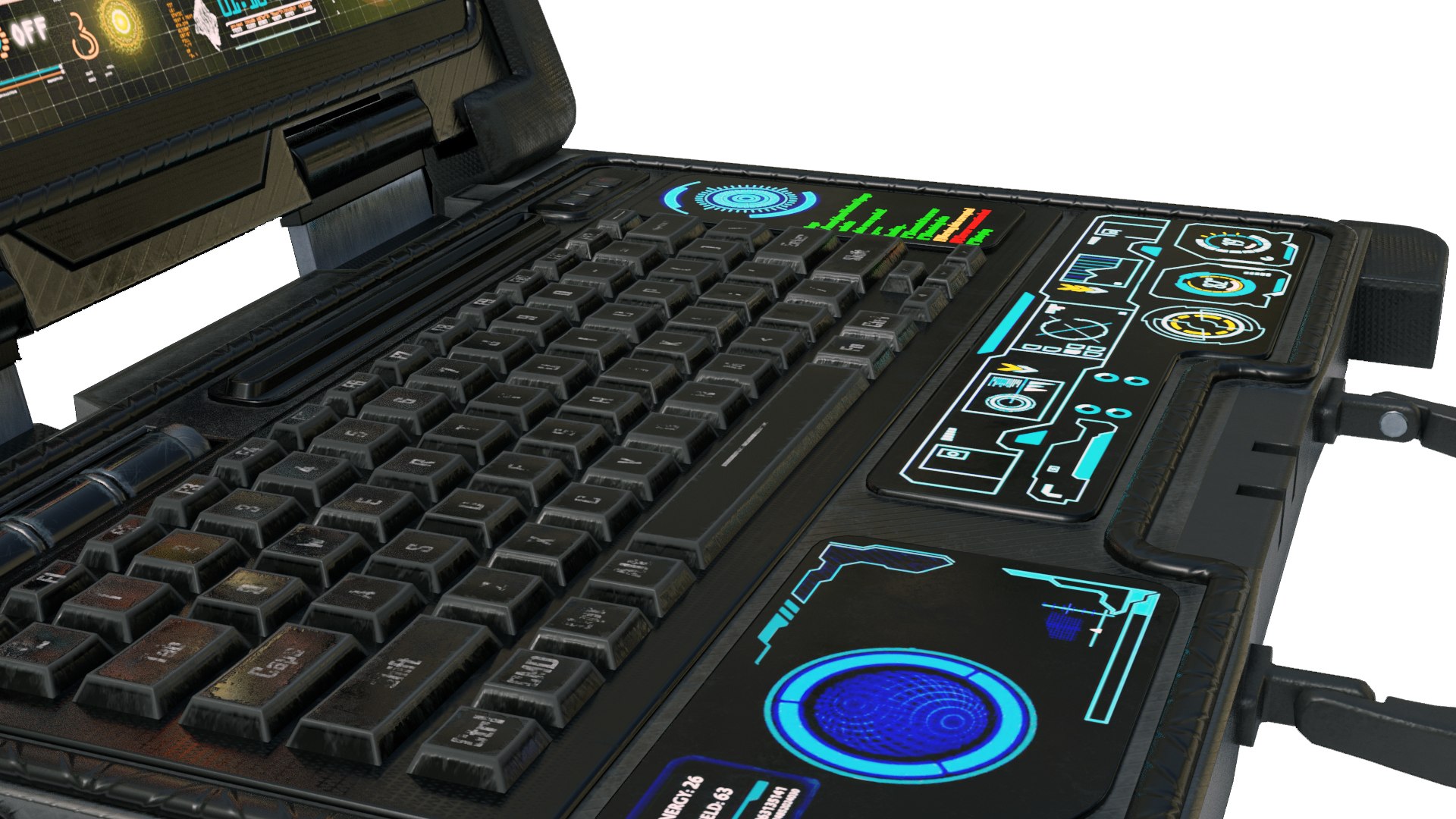 3D Model Laptop Rugged Scifi - TurboSquid 1588937