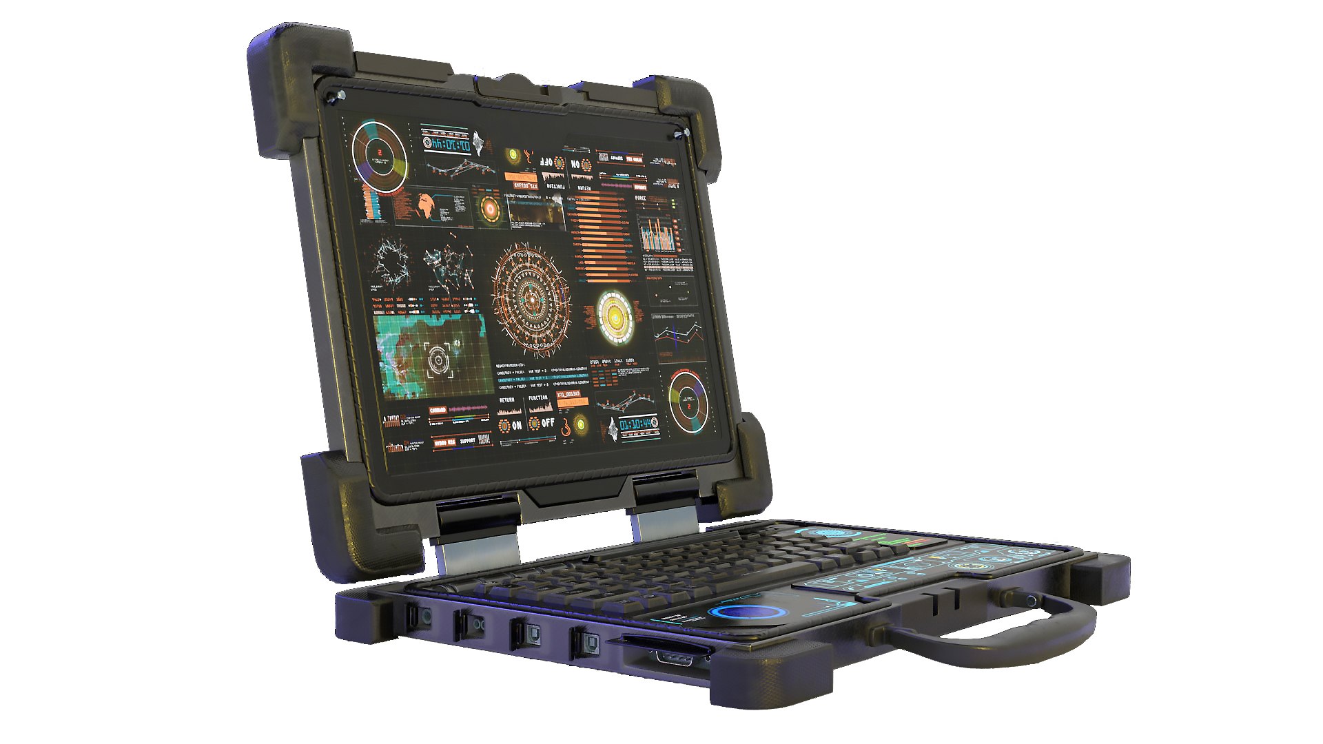 3D Model Laptop Rugged Scifi - TurboSquid 1588937