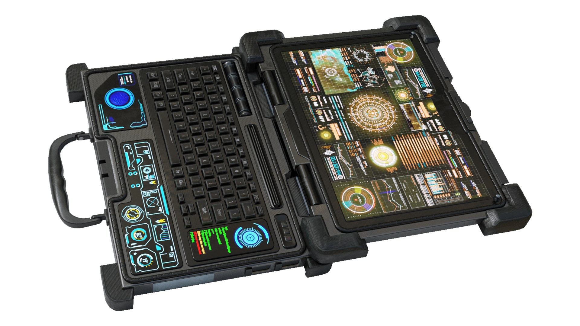 3D Model Laptop Rugged Scifi - TurboSquid 1588937