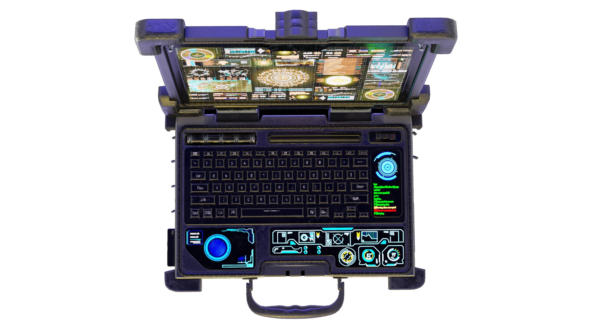 3D Model Laptop Rugged Scifi - TurboSquid 1588937