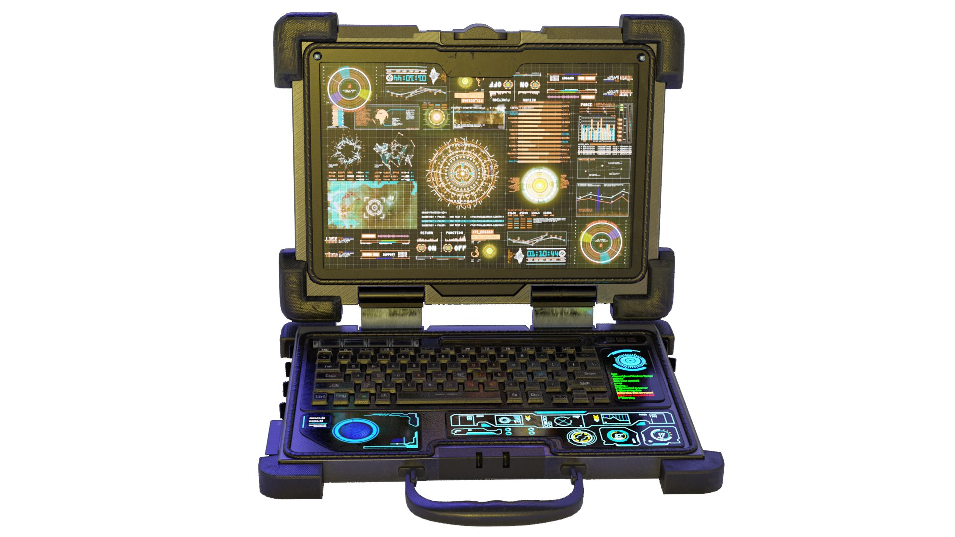 3D Model Laptop Rugged Scifi - TurboSquid 1588937