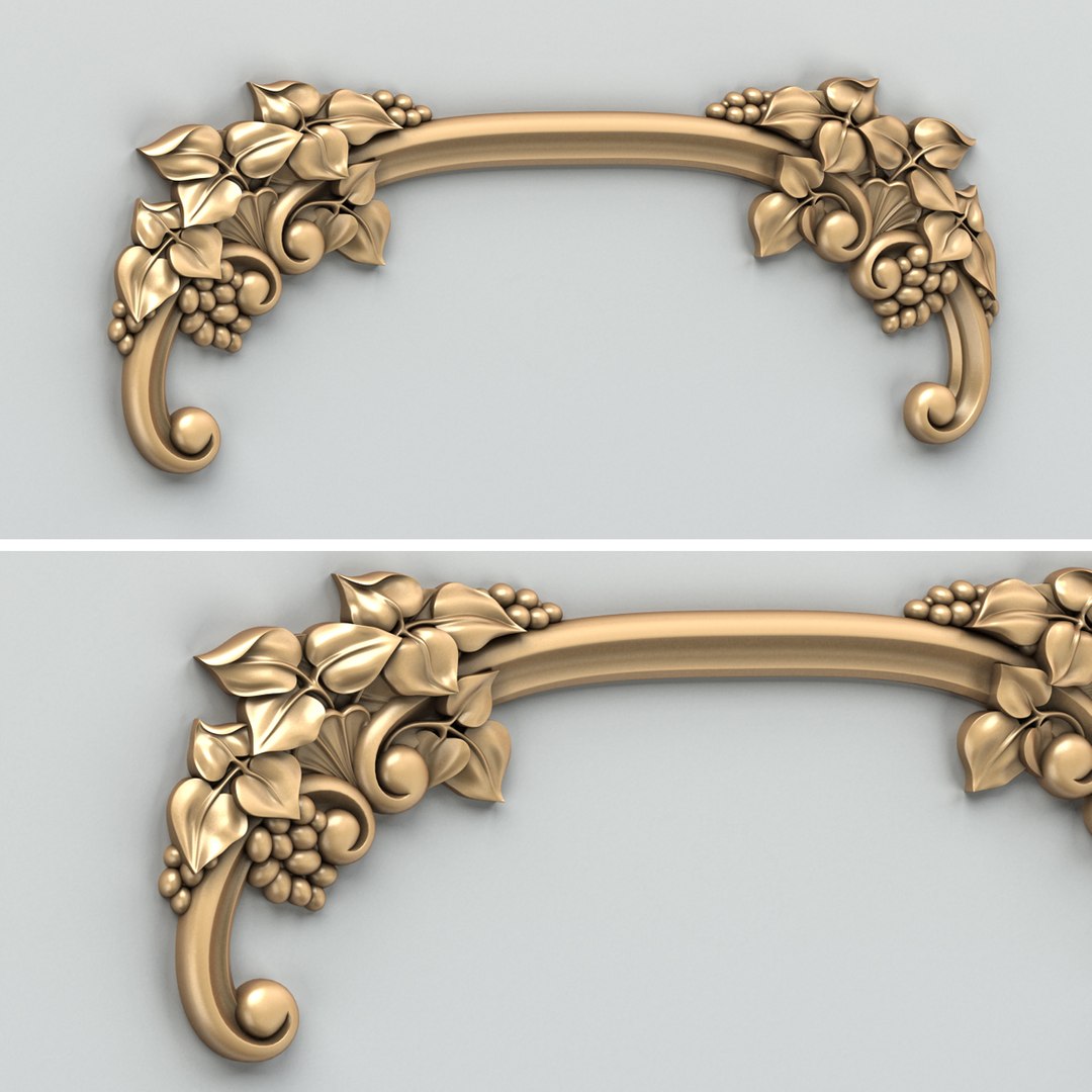 3d model carved horizontal decor