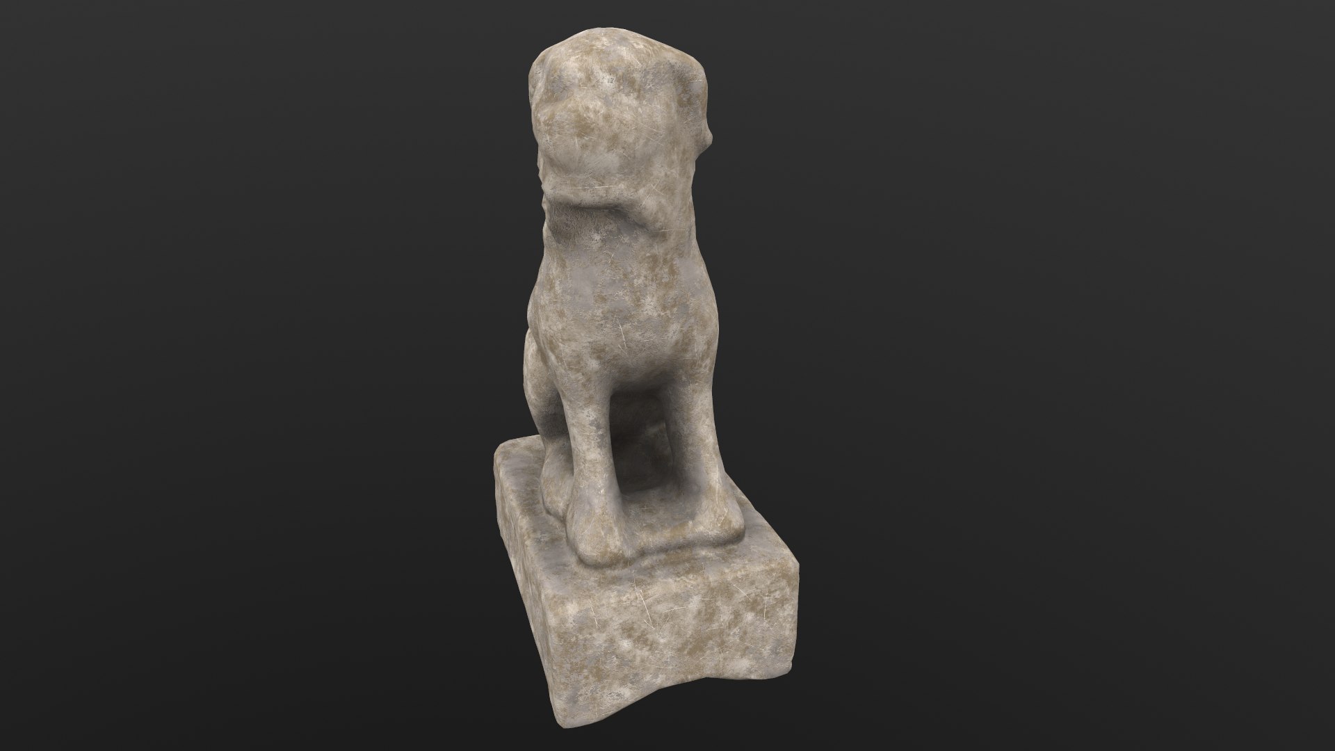 Dog Statue AR VR PBR Lowpoly With Game Ready 3D Model - TurboSquid 2079302