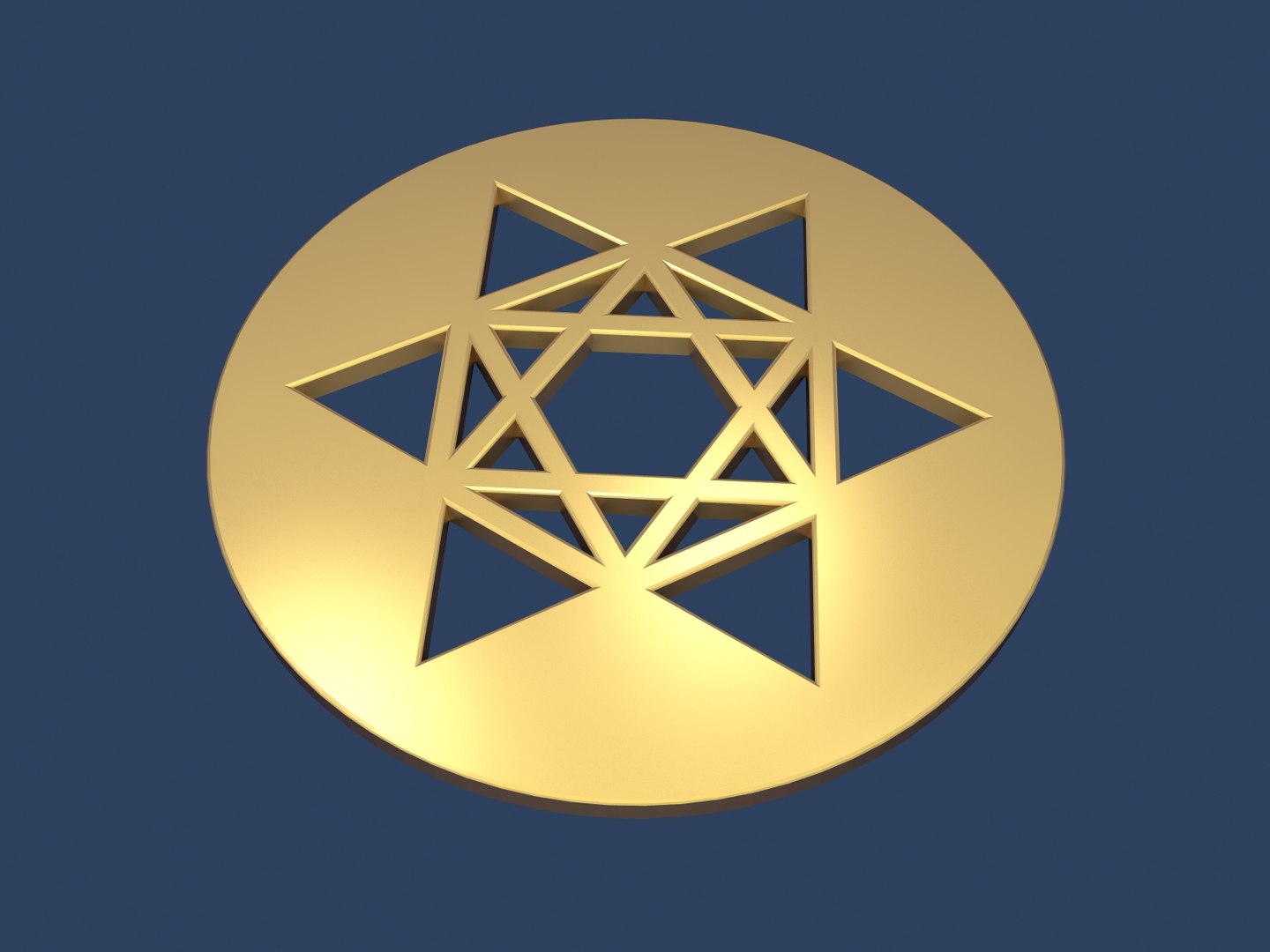 Star david medallion 3D - TurboSquid 1429505