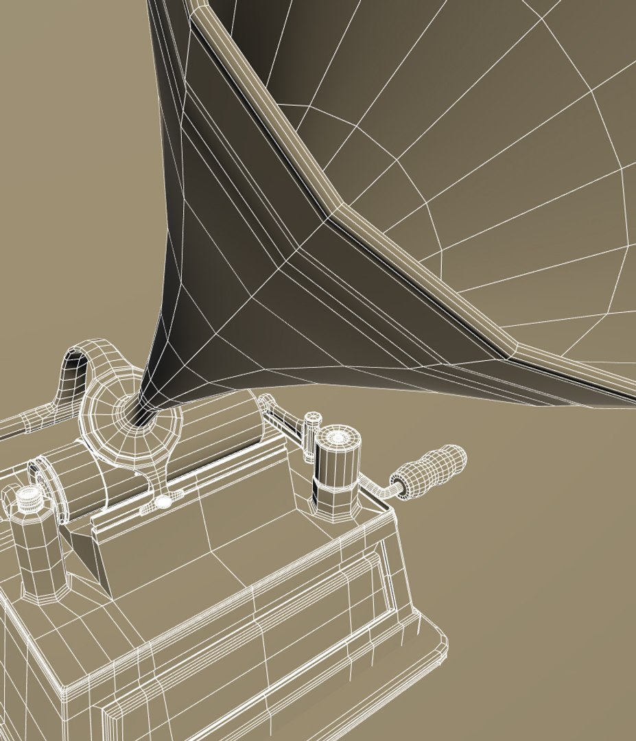 3D Vintage Phonograph Model - TurboSquid 1592393