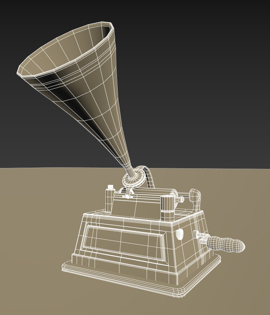3D Vintage Phonograph Model - TurboSquid 1592393