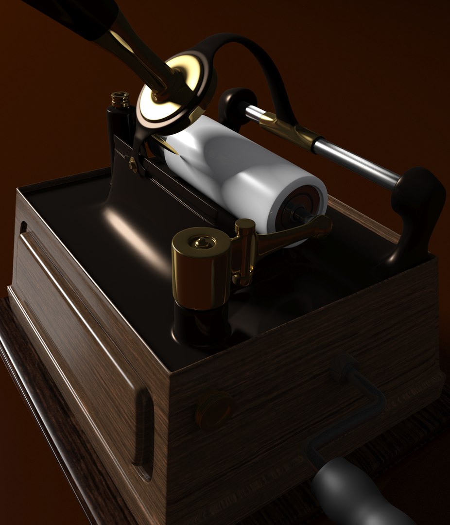 3D Vintage Phonograph Model - TurboSquid 1592393