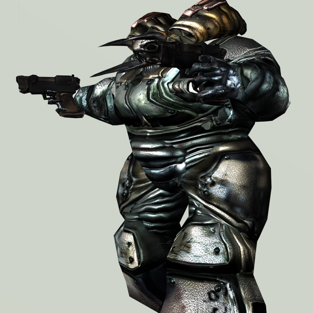 3d X Alien Monster Character Rigged