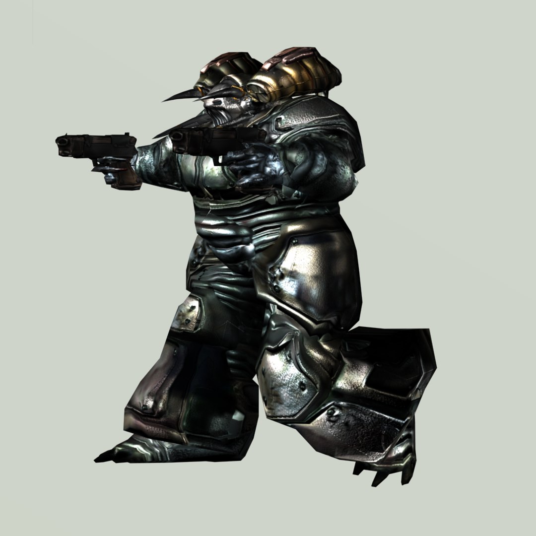 3d X Alien Monster Character Rigged