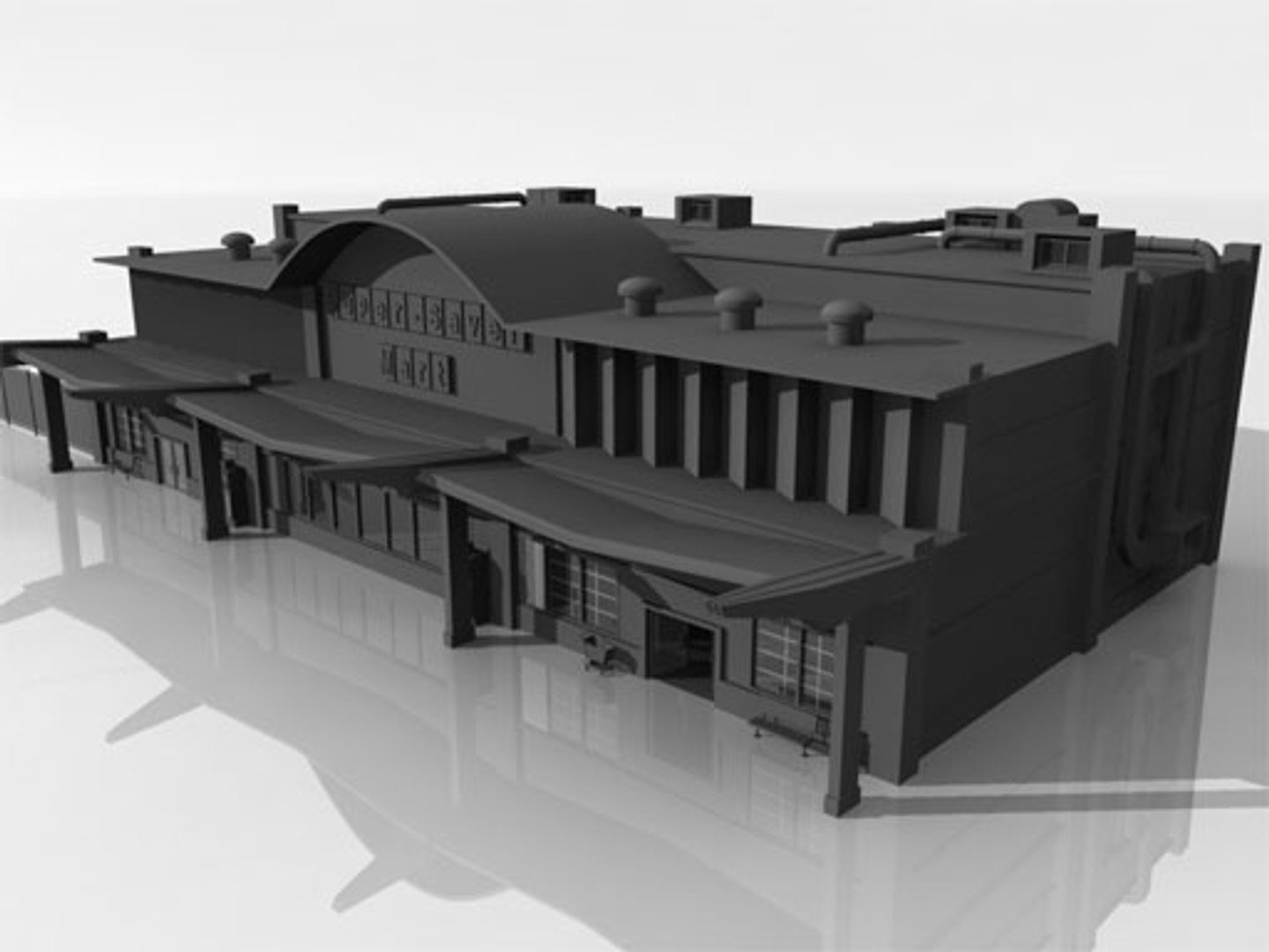 building super saver mart 3d model