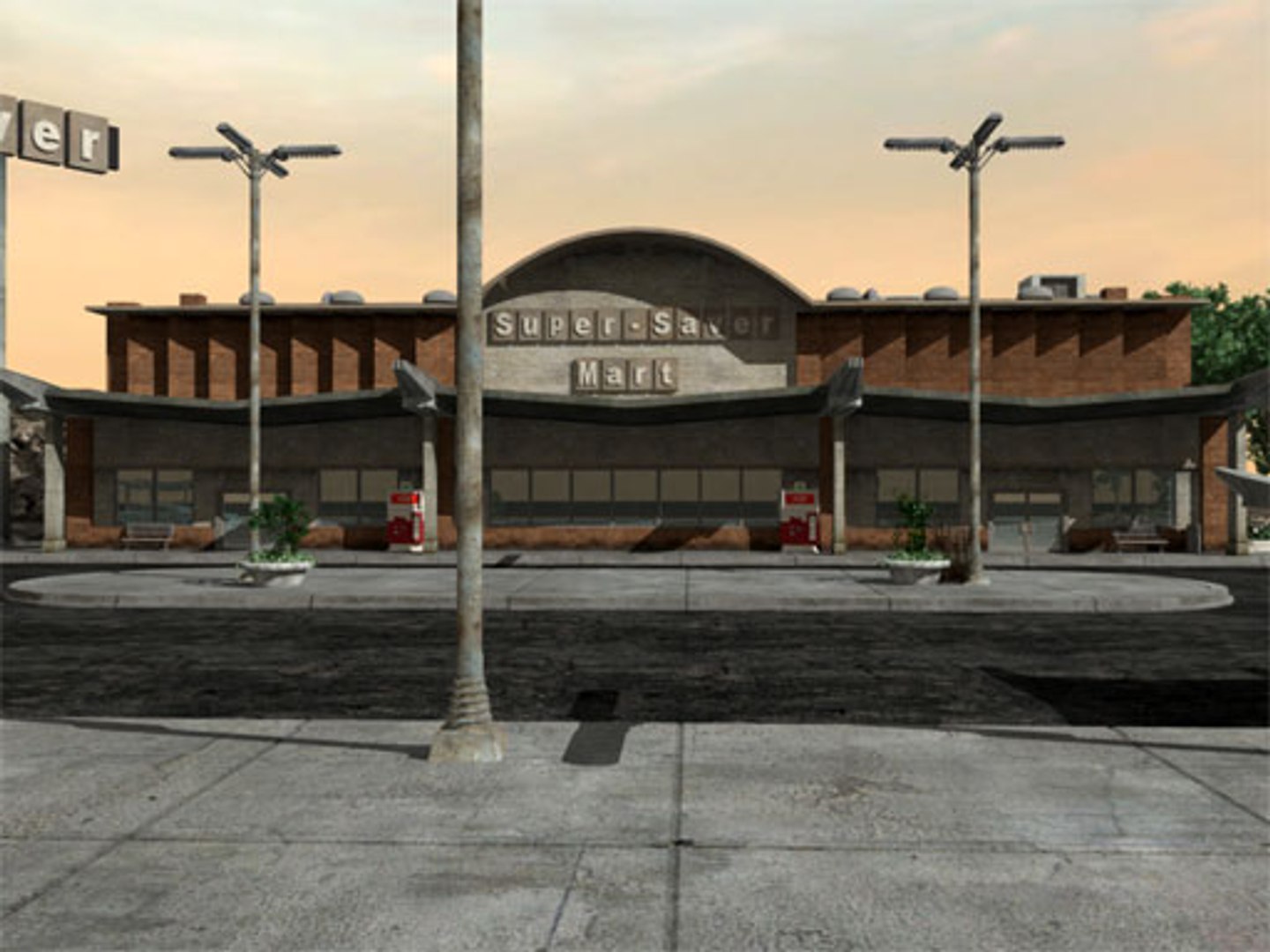 building super saver mart 3d model