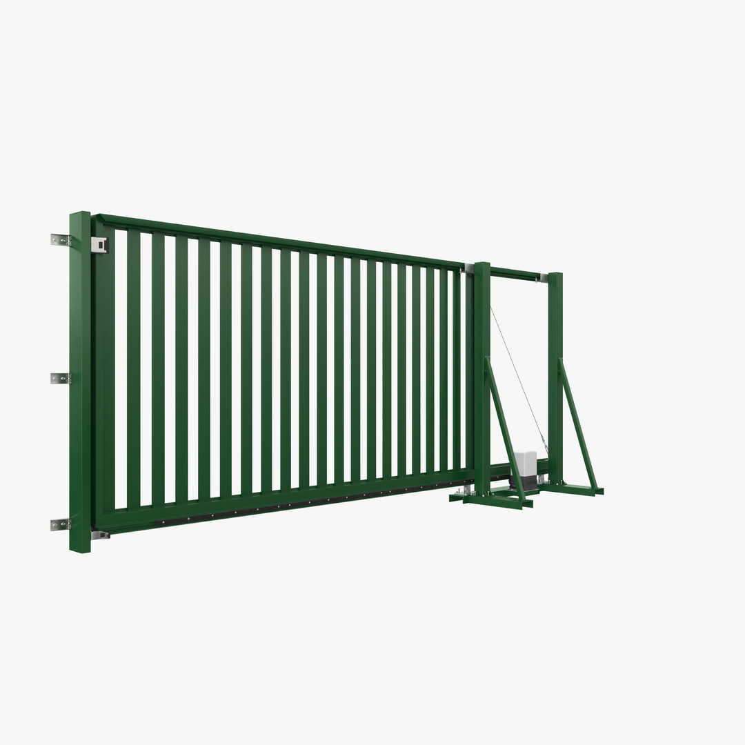 3D Automatic Sliding Gate Grid - TurboSquid 1272949
