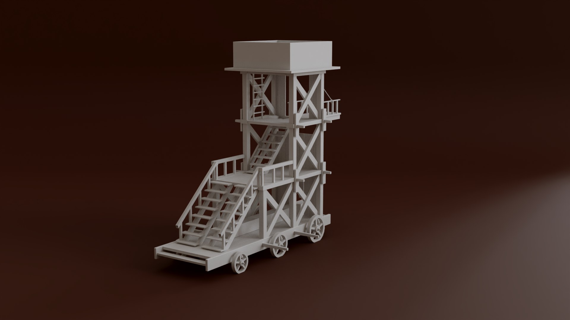 3D Mediavel Siege Tower model - TurboSquid 2153299