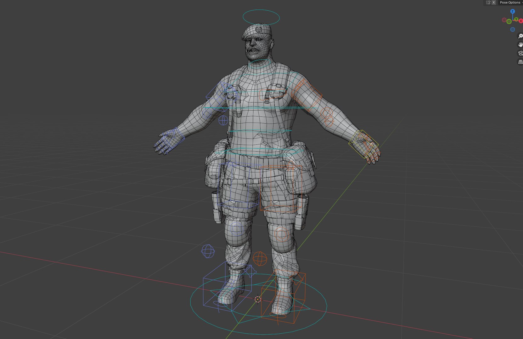 Zombie Soldier-Low-poly 3D Game Model Low-poly 3D Model 3D Model ...