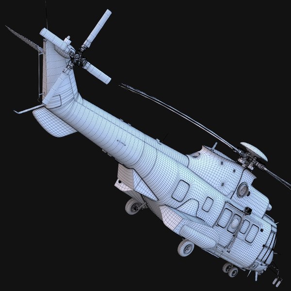 eurocopter as332l2 super puma 3d model