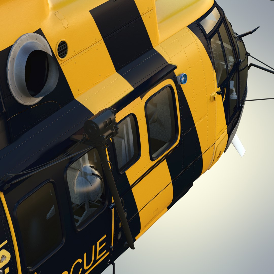 eurocopter as332l2 super puma 3d model