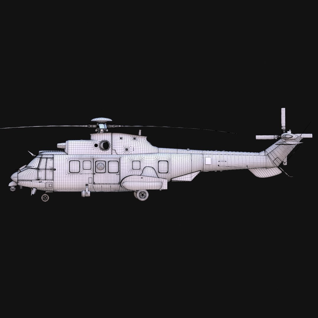 eurocopter as332l2 super puma 3d model