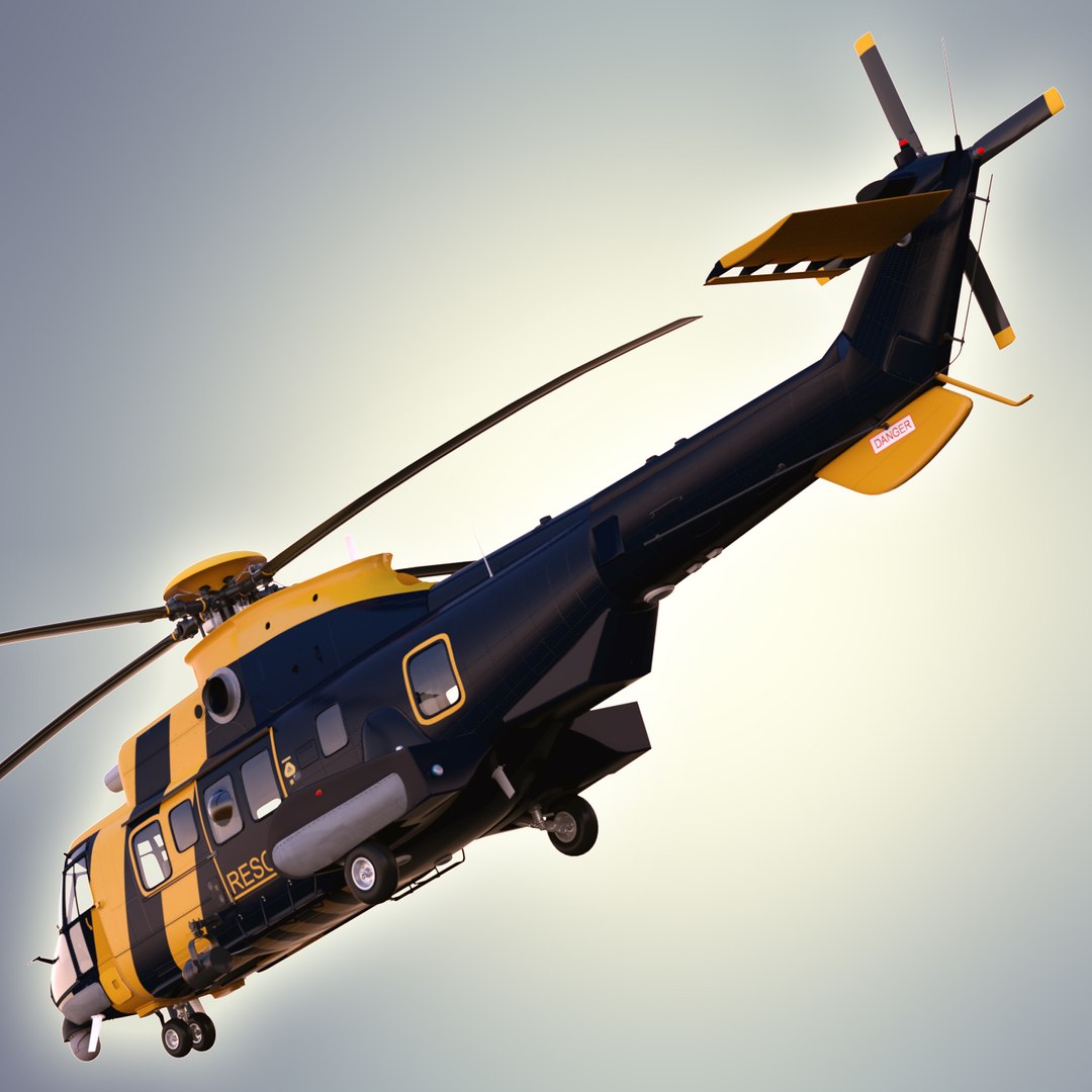 Eurocopter As332l2 Super Puma 3d Model