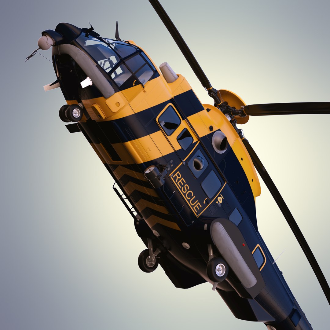 Eurocopter As332l2 Super Puma 3d Model