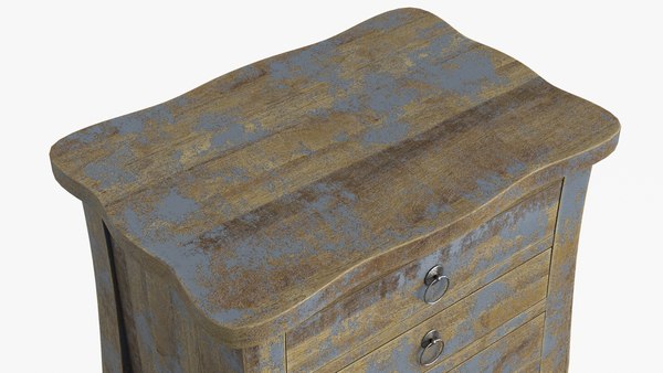 modelo 3d Mesa auxiliar pintada Promenade en color gris antiguo ...