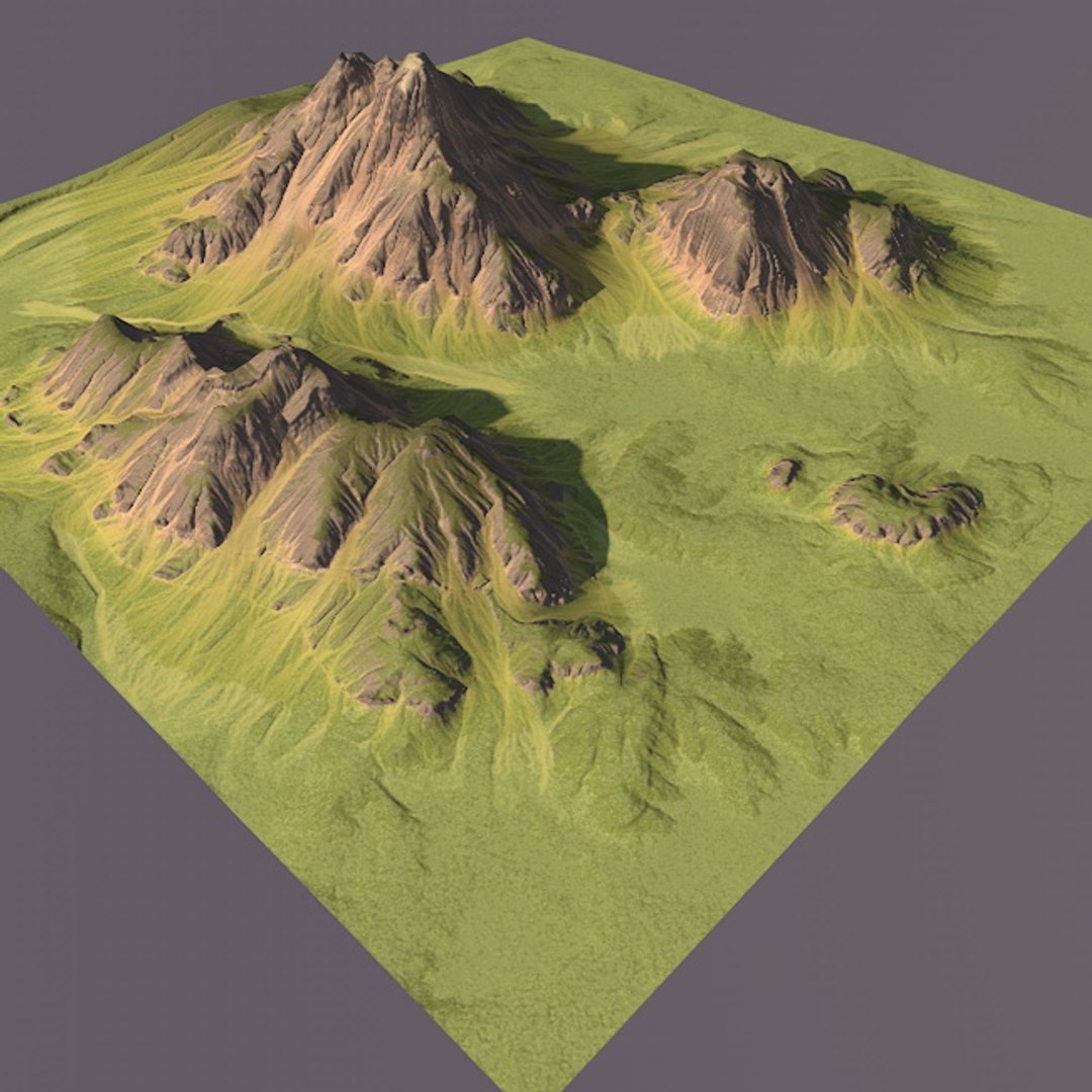 Mountain Maps Terrain 3ds