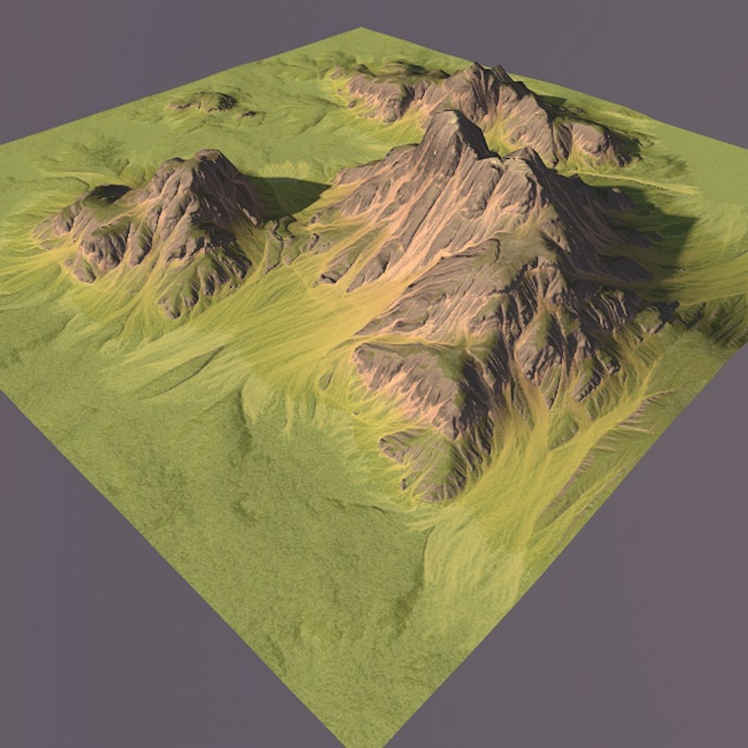 Mountain Maps Terrain 3ds
