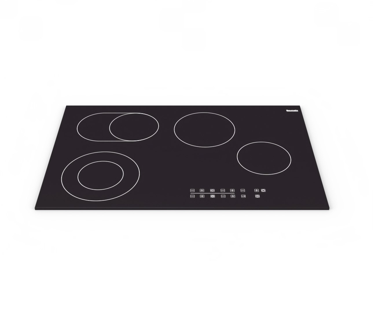 Black Electric Ceramic Hob 3D Model - TurboSquid 1156922