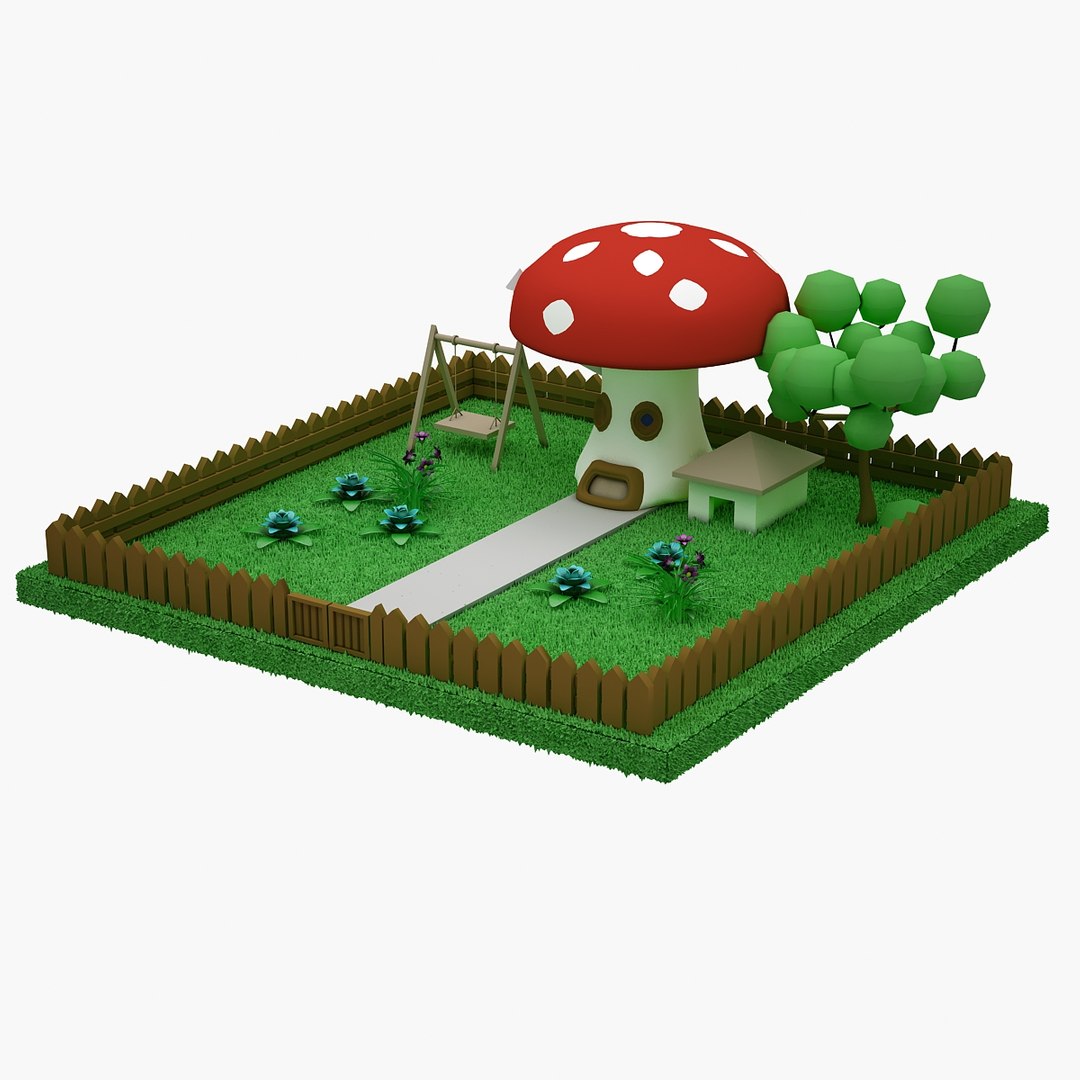 Cartoon House Set 01 3D Model - TurboSquid 1870066