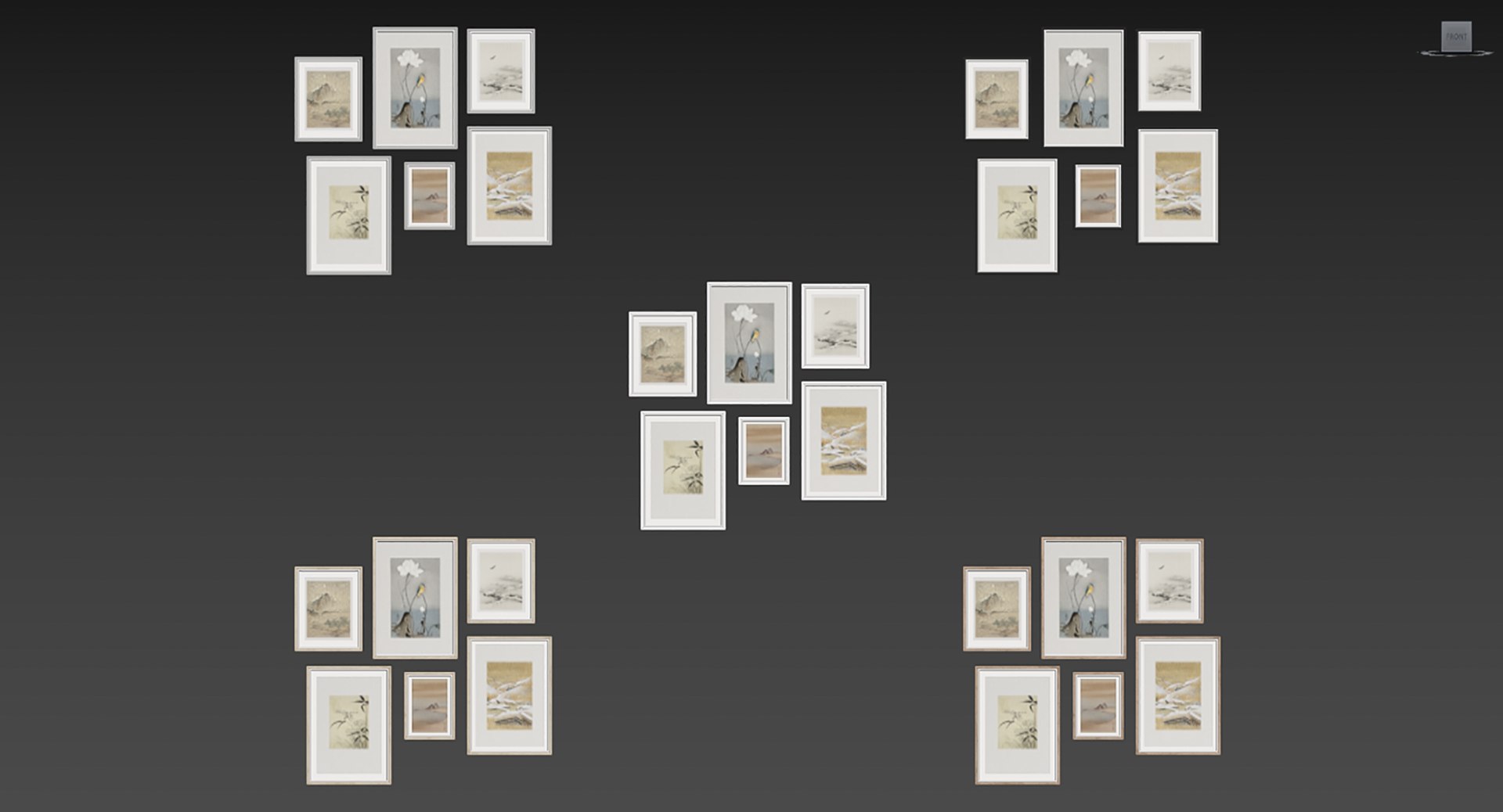 3D Picture Frames Set-544 Model - TurboSquid 2282923
