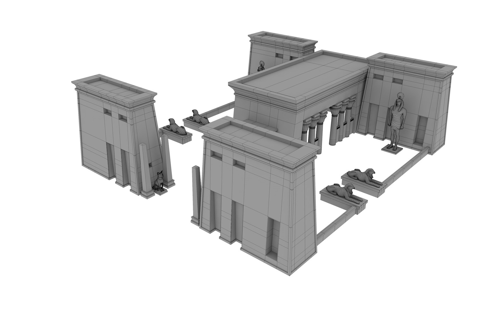 3D Egypt Temple - TurboSquid 1614778