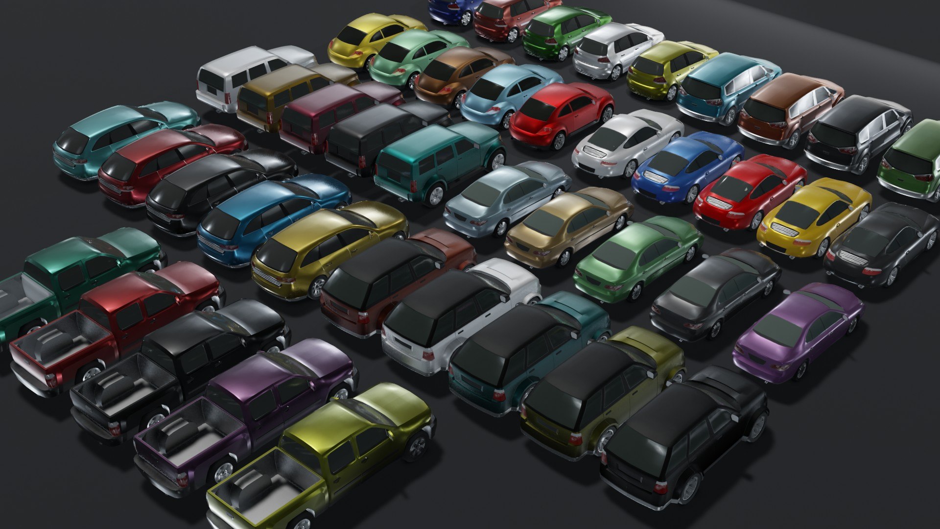 3D Generic Passenger Car Pack - TurboSquid 1583309