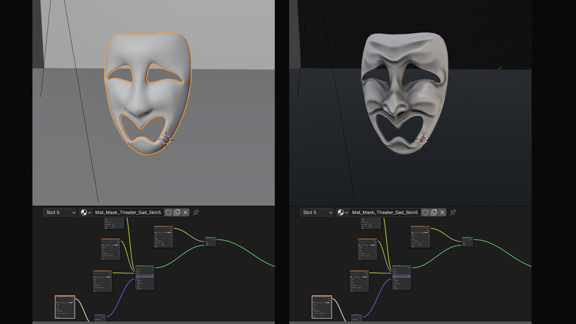 3D Theater Mask Sad - TurboSquid 2392467