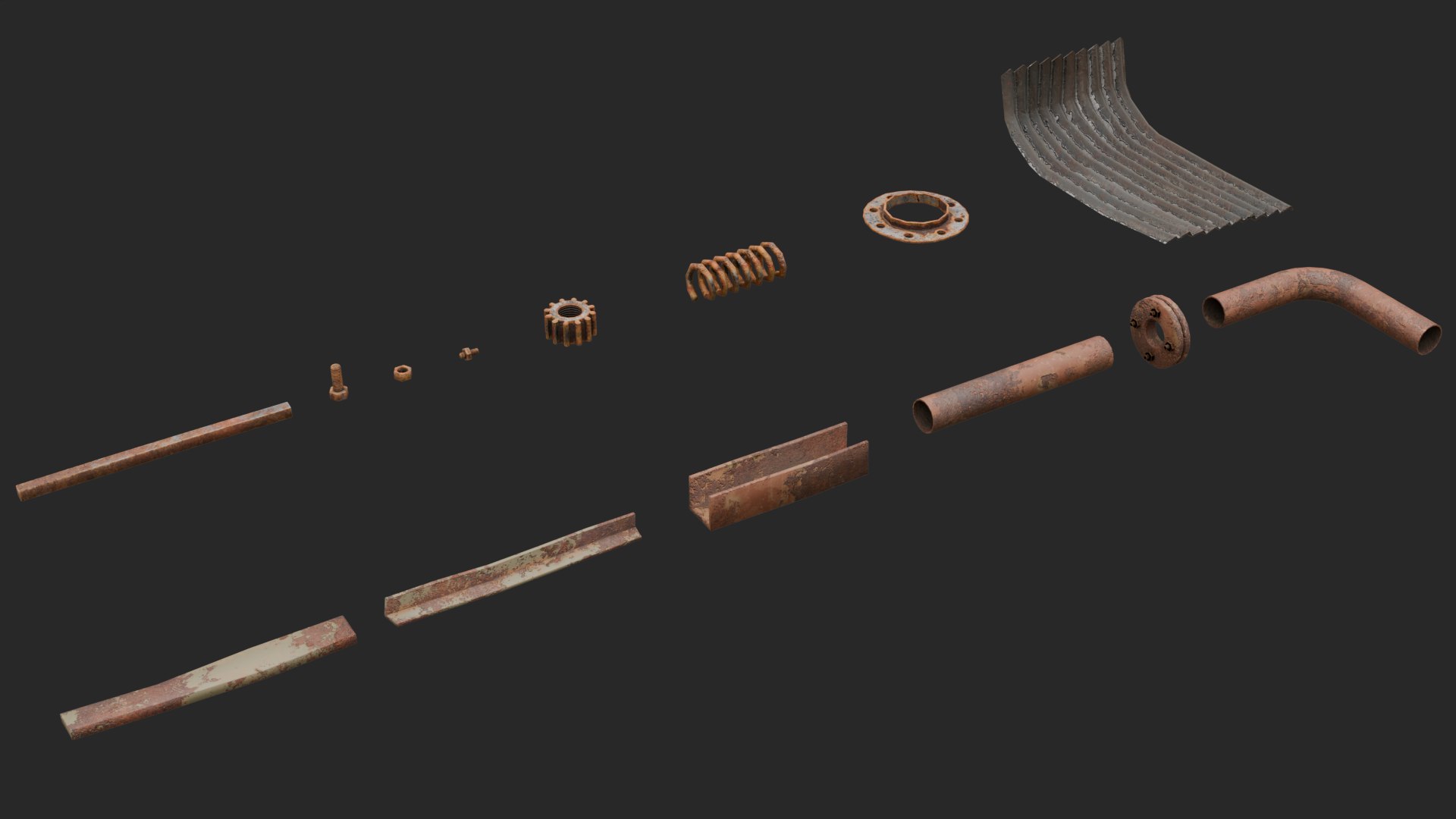 Rusty Scrap Props 3D Model - TurboSquid 2283944