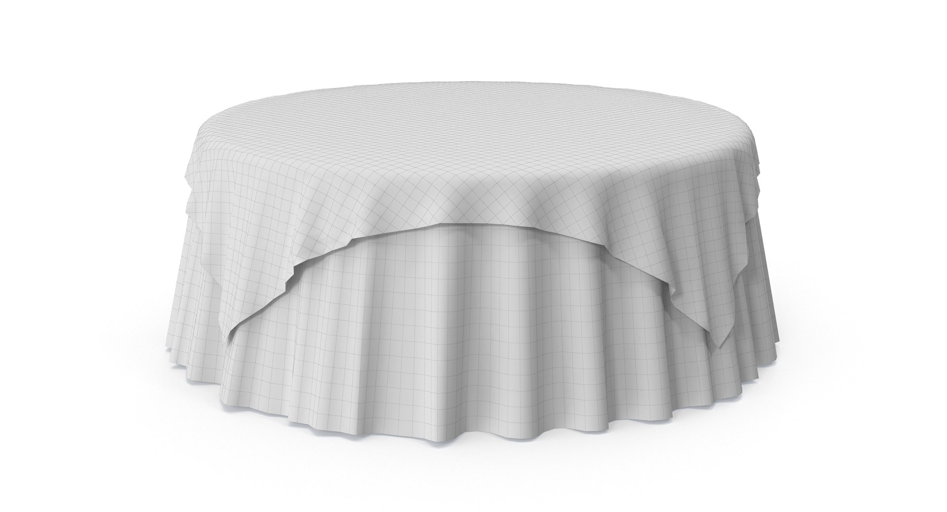 3d Model Table Tablecloth Cloth