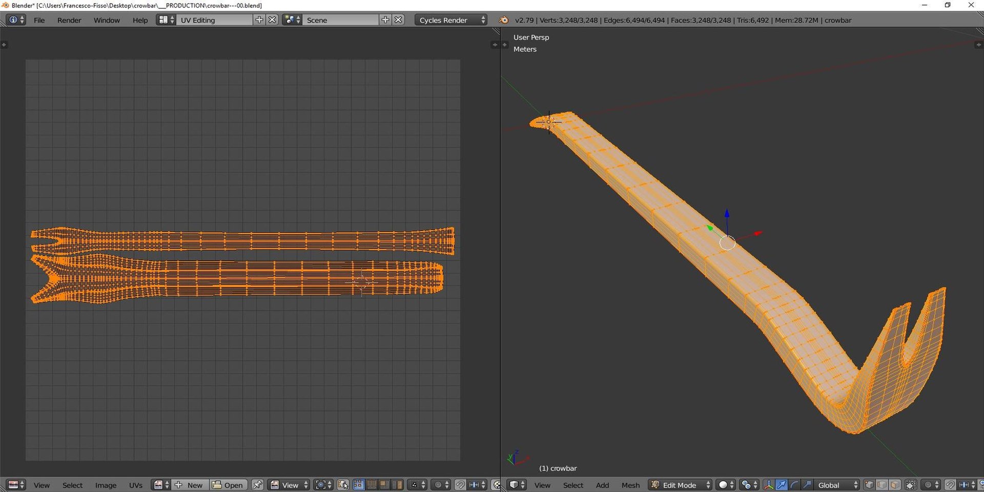 3D Crowbar Ready - TurboSquid 1411832
