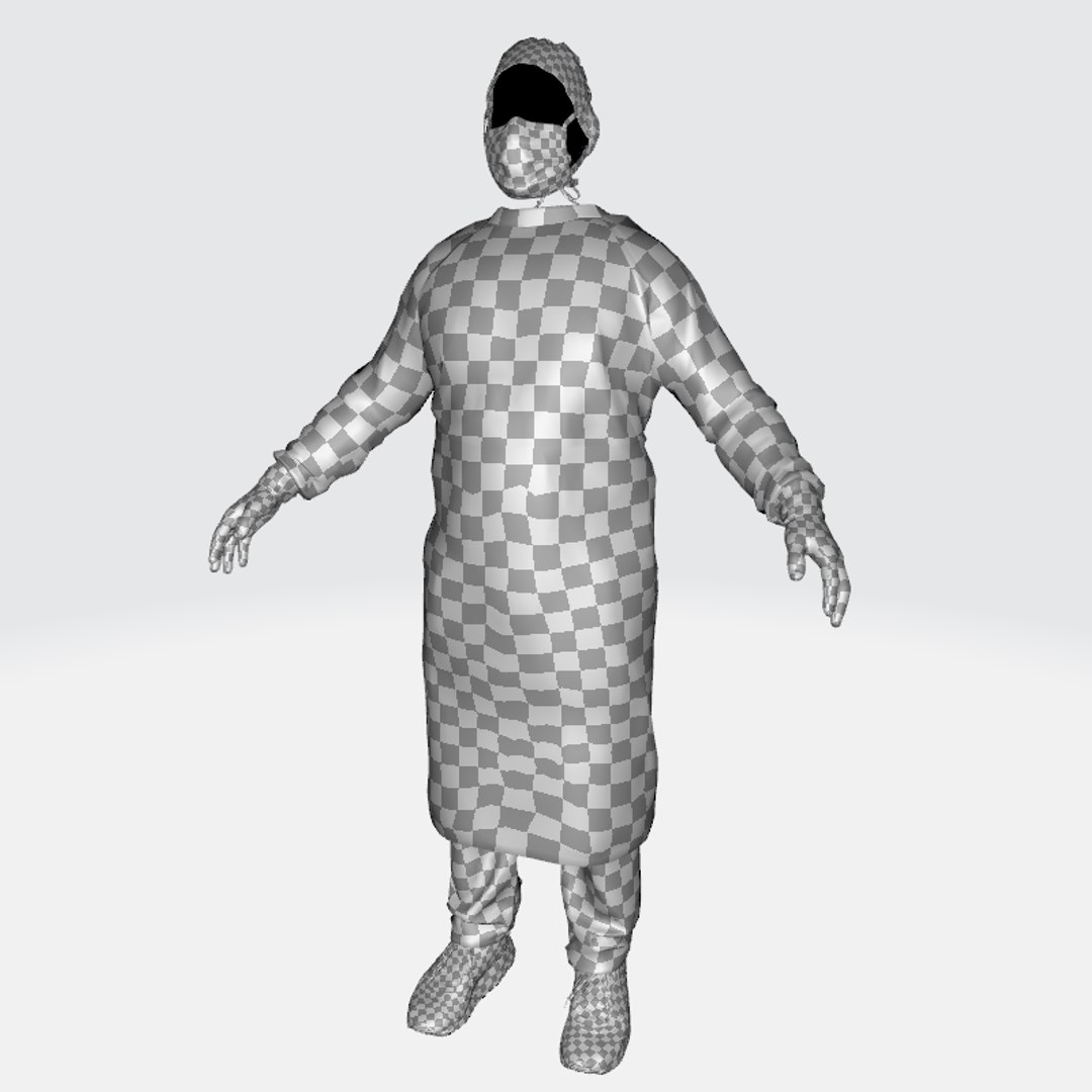 3D Model Operating Room Surgeon Uniform With Mask Gloves - TurboSquid ...