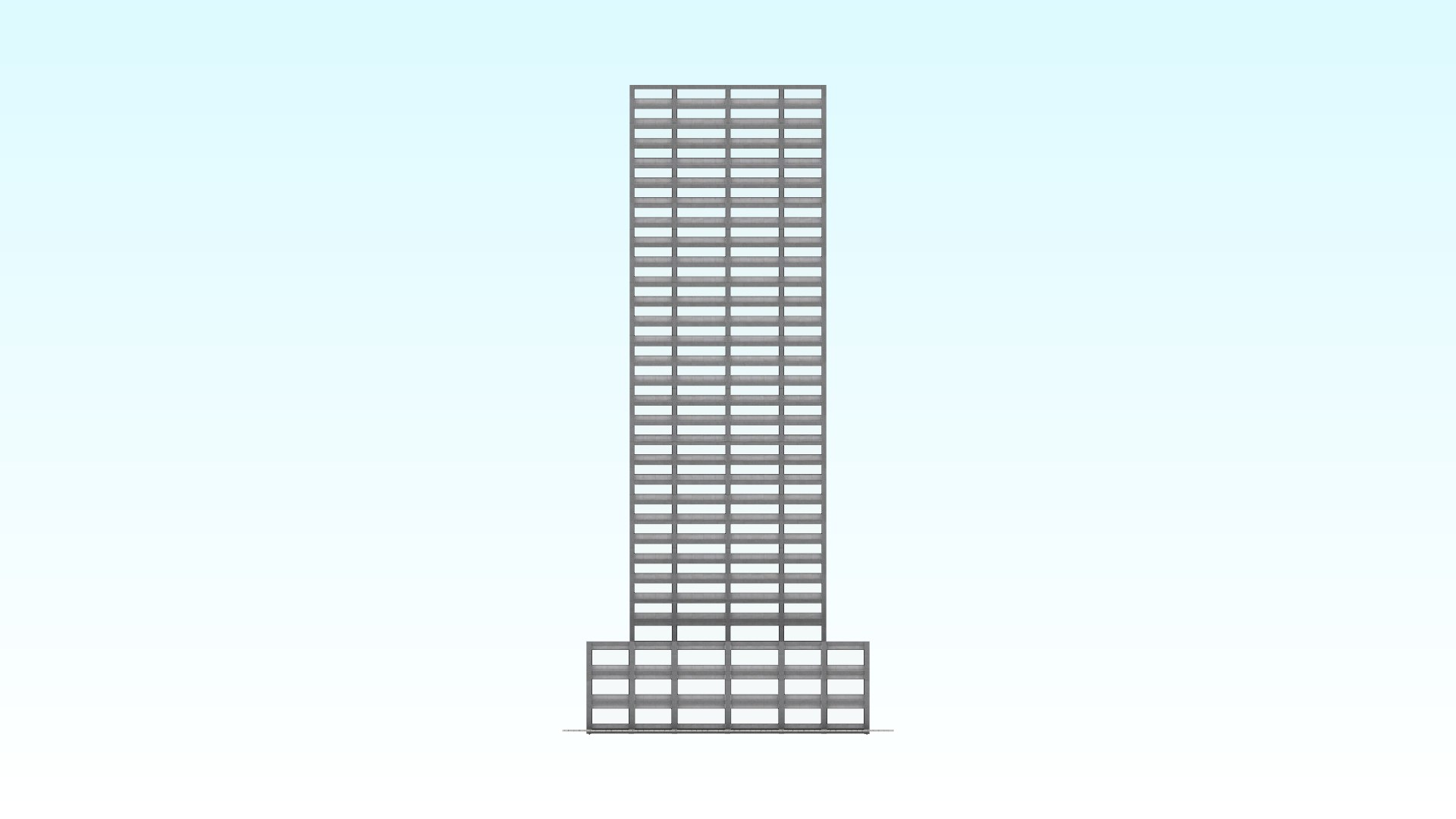 3D Model Reinforced Concrete High-rise Building - TurboSquid 2082139