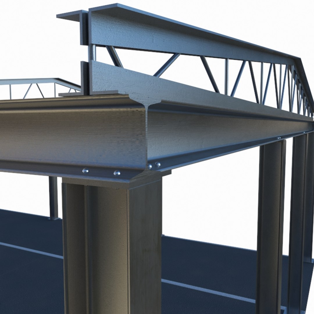 Industrial Building Steel 3d Model