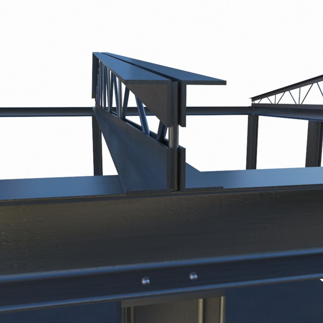 Industrial Building Steel 3d Model